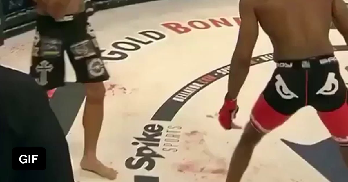MVP caves Cyborg Santos skull in with a devastating flying knee at ...