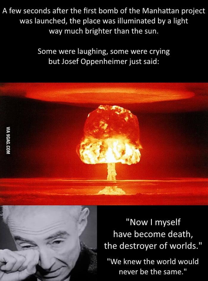 10 seconds after the first atomic bomb - 9GAG