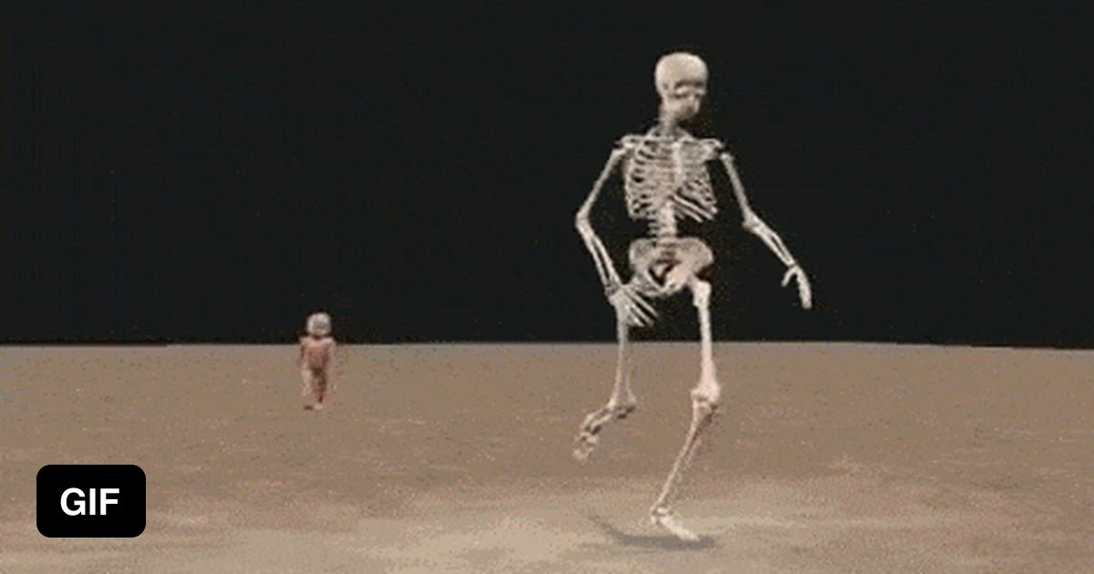 Even skeleton is afraid of baby... - 9GAG