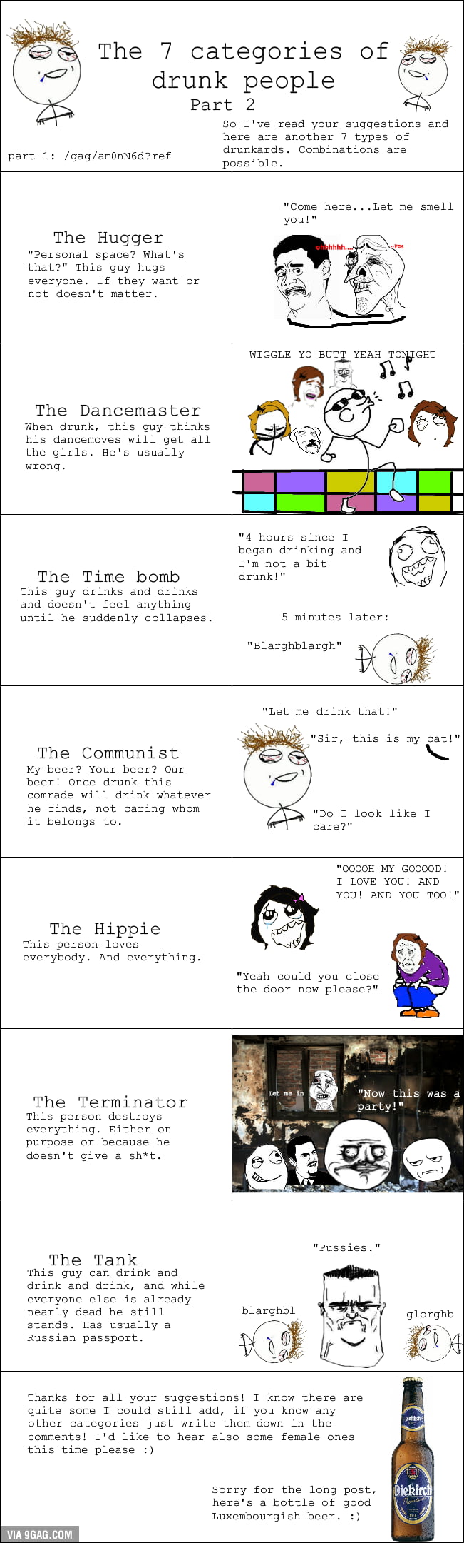 7 Kinds Of Drunk People You've Met. Which One Are You? (Part 2) - 9GAG