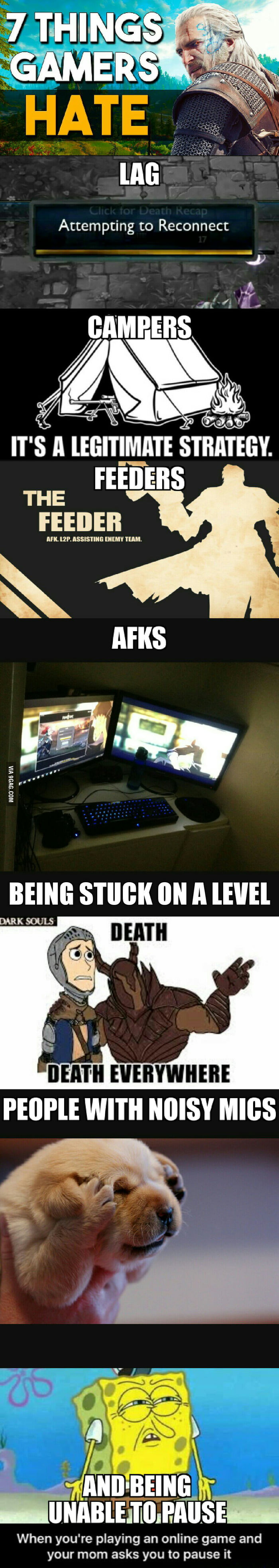 Seven things most gamers hate. - 9GAG