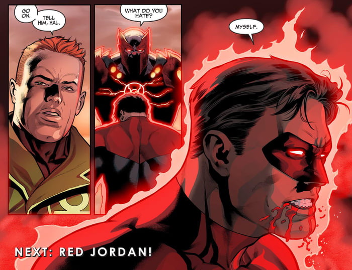 In the Injustice 2 comic, Hal Jordan becomes a Red Lantern. However ...