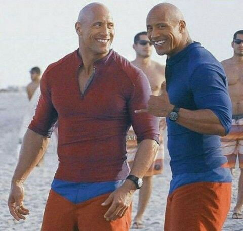 A rare picture of Dwayne Johnson and his friend The Rock, that's what I ...