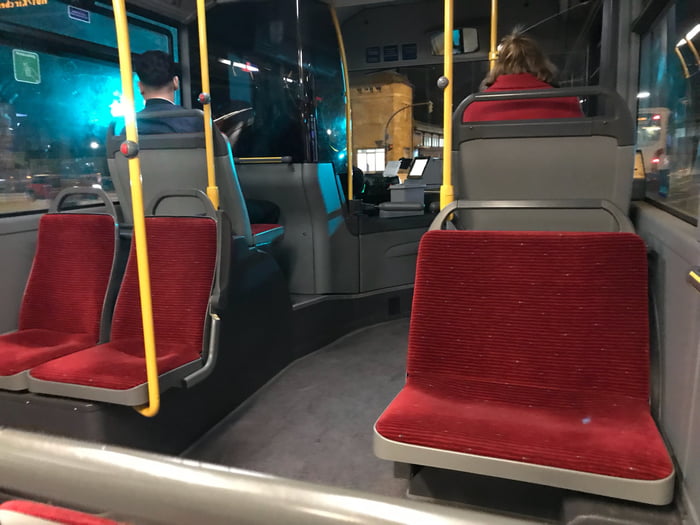 My local bus now has some extra-wide seats for extra-fat people. - 9GAG