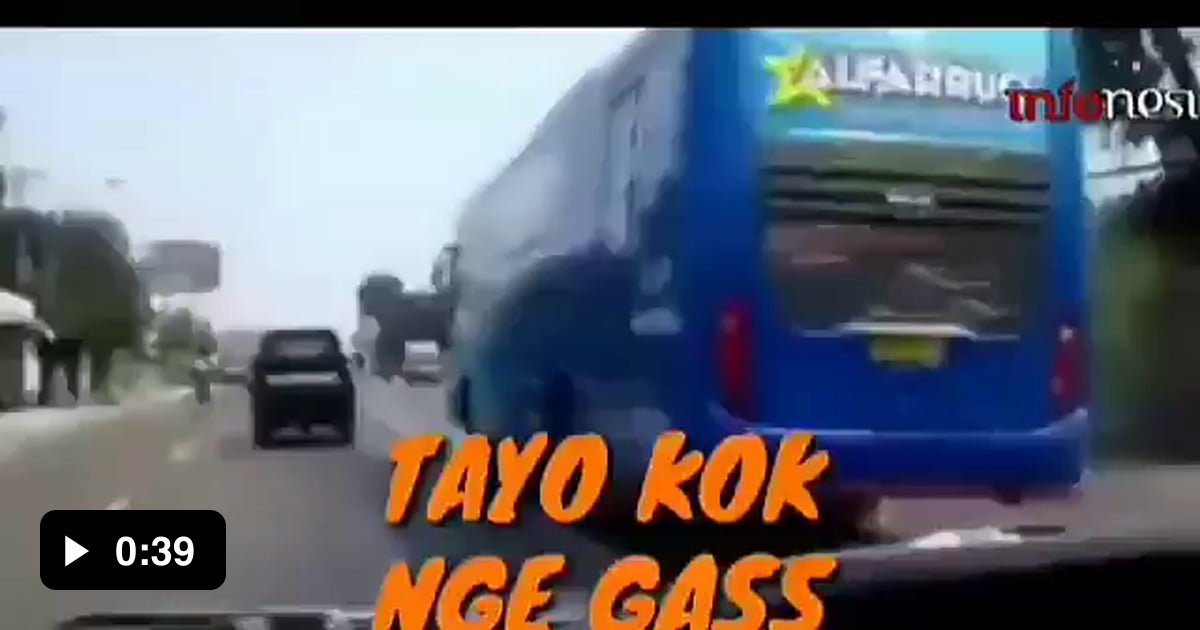 Only in Indonesia. Some of interstate bus drivers are so reckless. - 9GAG