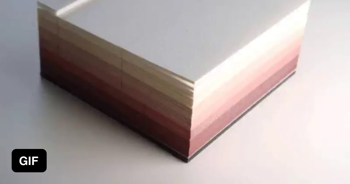 Laser cut notepad reveals hidden object as you use it - 9GAG