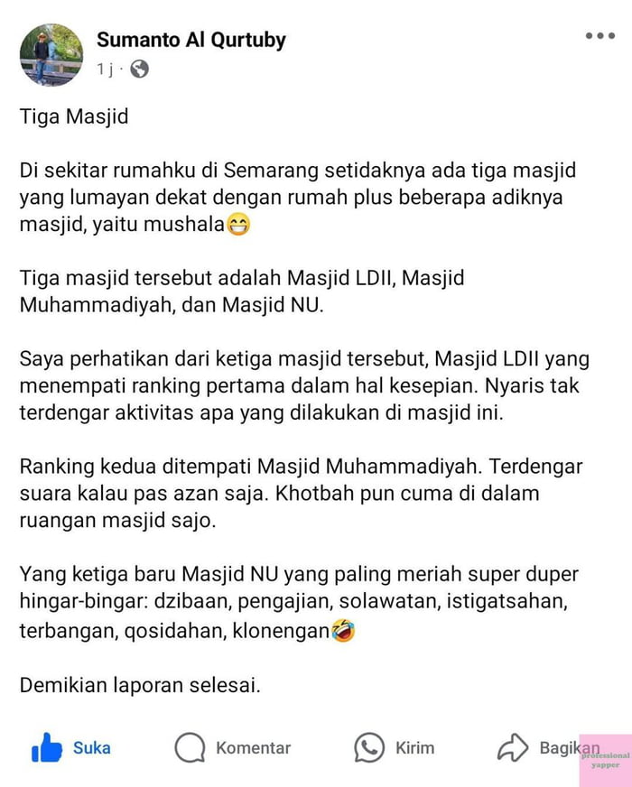Makanya suara toa disana gak sekencang di Indo, soalnya suara toa bisa ...
