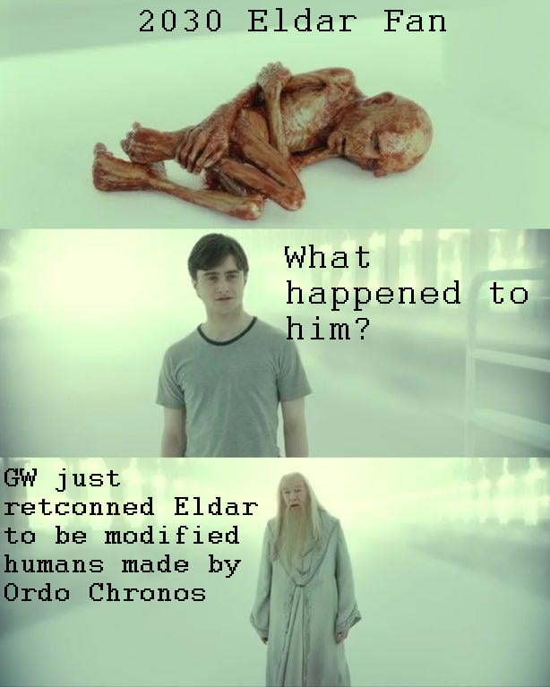 At the rate which GW has been butchering Eldar lore, It isn't that far now for them to ...