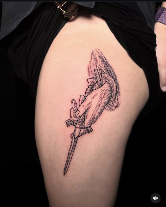 NSFW Medieval woodcut style tattoo - 9GAG