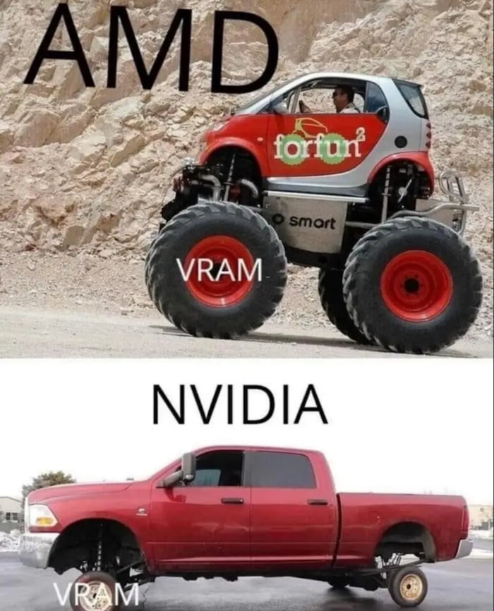 VRAM Wars: AMD Overload, NVIDIA Shortage - 9GAG