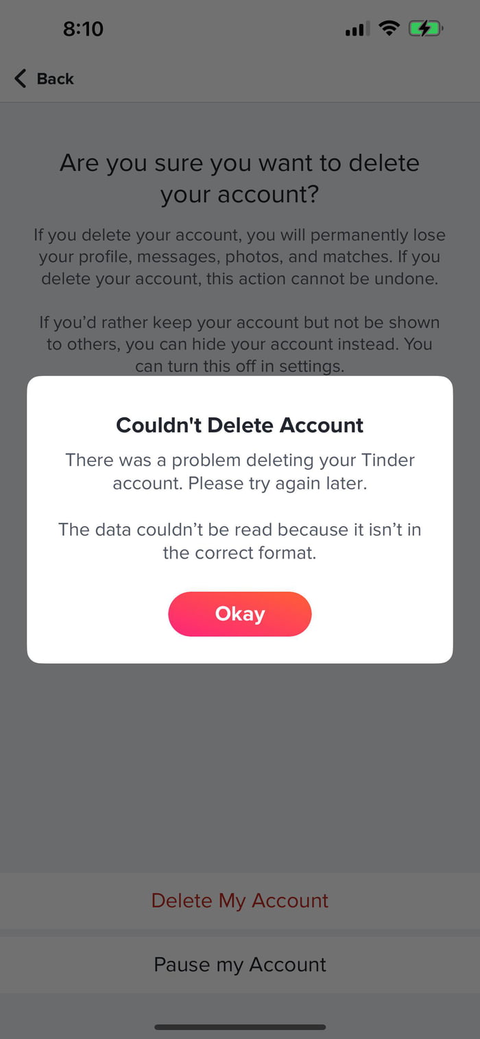 Can’t delete account? Anyone know what the issue might be? - 9GAG