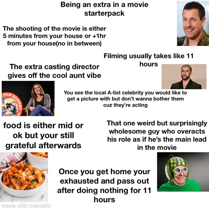Being an extra in a movie starterpack - 9GAG
