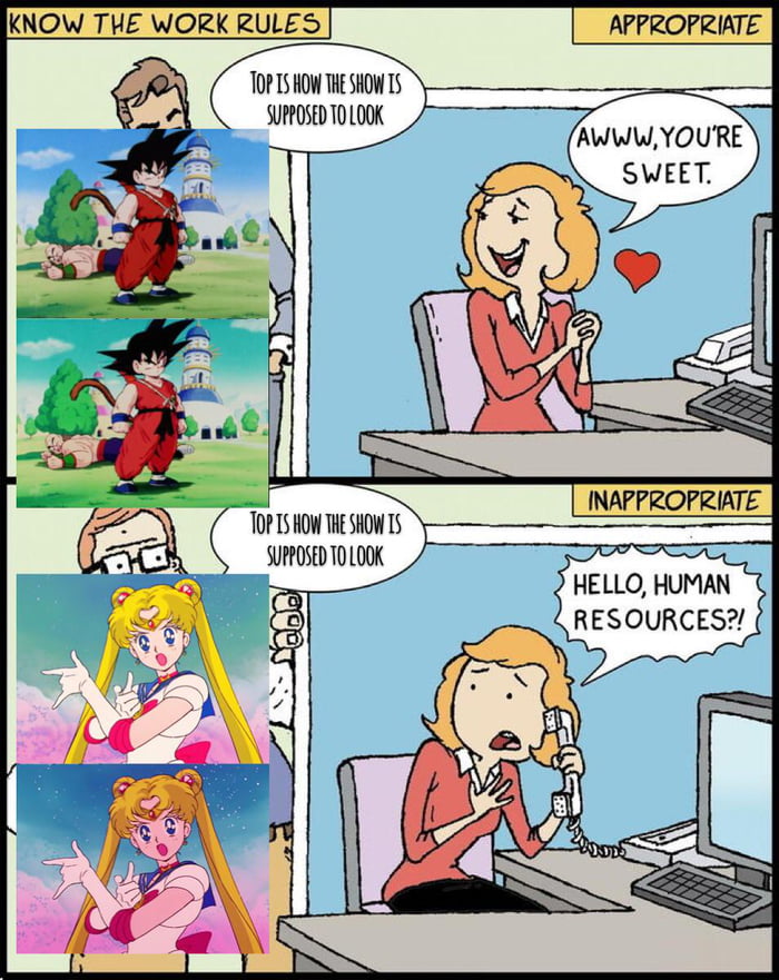 Basically the Sailor Moon pink debate - 9GAG