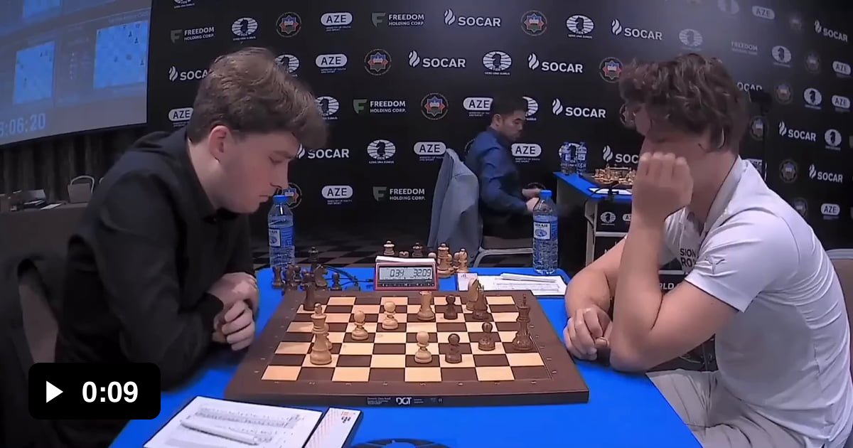 Hikaru notices that Magnus Carlsen is in a losing position - 9GAG