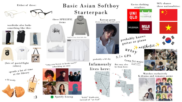 Basic Asian Softboy Starterpack - 9GAG