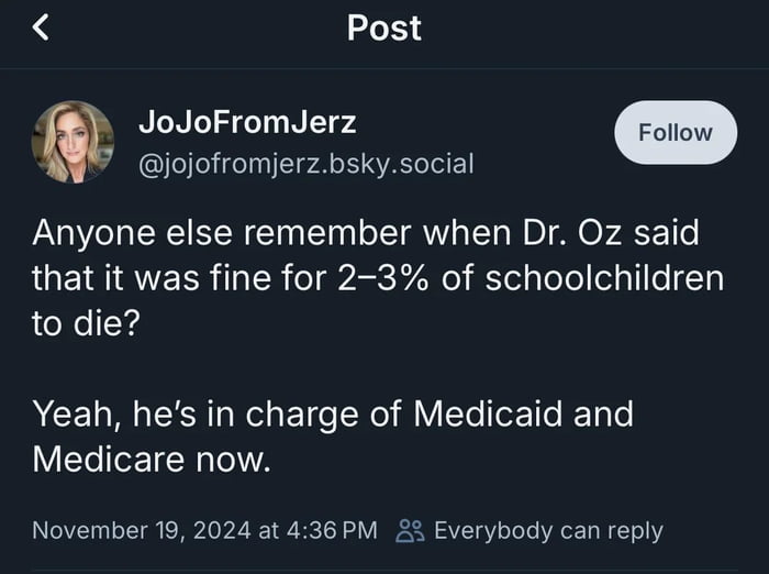 Dr Oz said it was ok for kids to die. - 9GAG