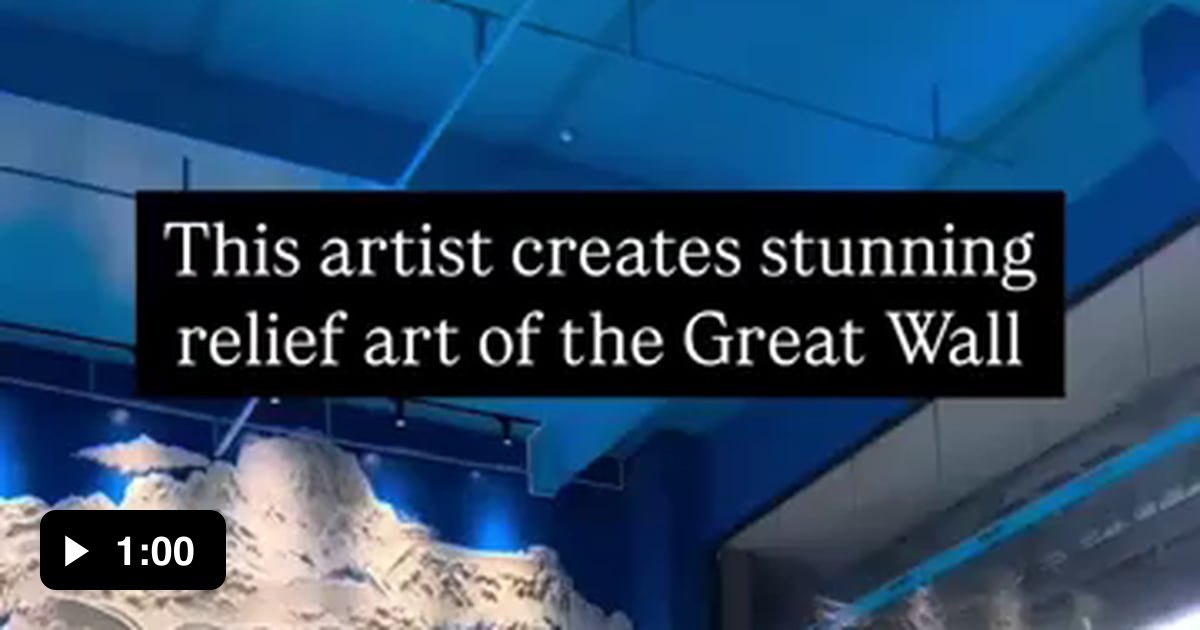 Absolutely stunning! This artist's relief art of the Great Wall is a ...