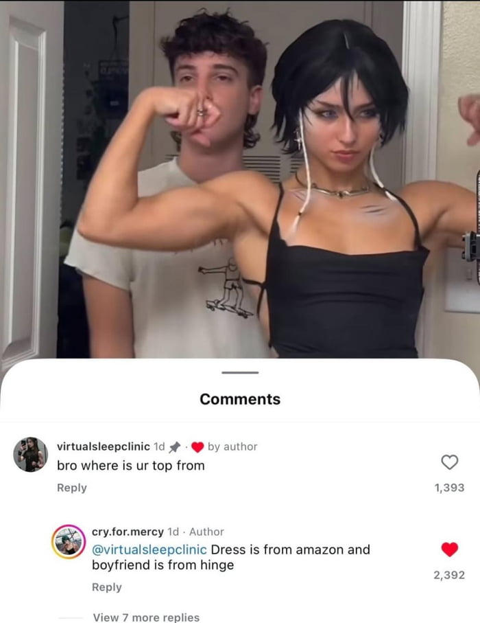 When someone asks where you got your outfit, and you include your significant other in the ...