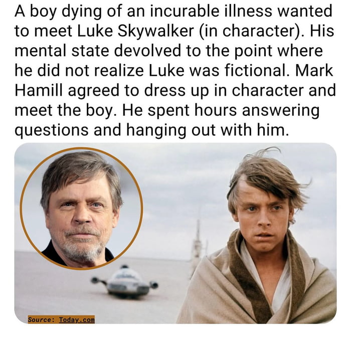 This is so wholesome, what a legend. Mark Hamill is truly a class act ...