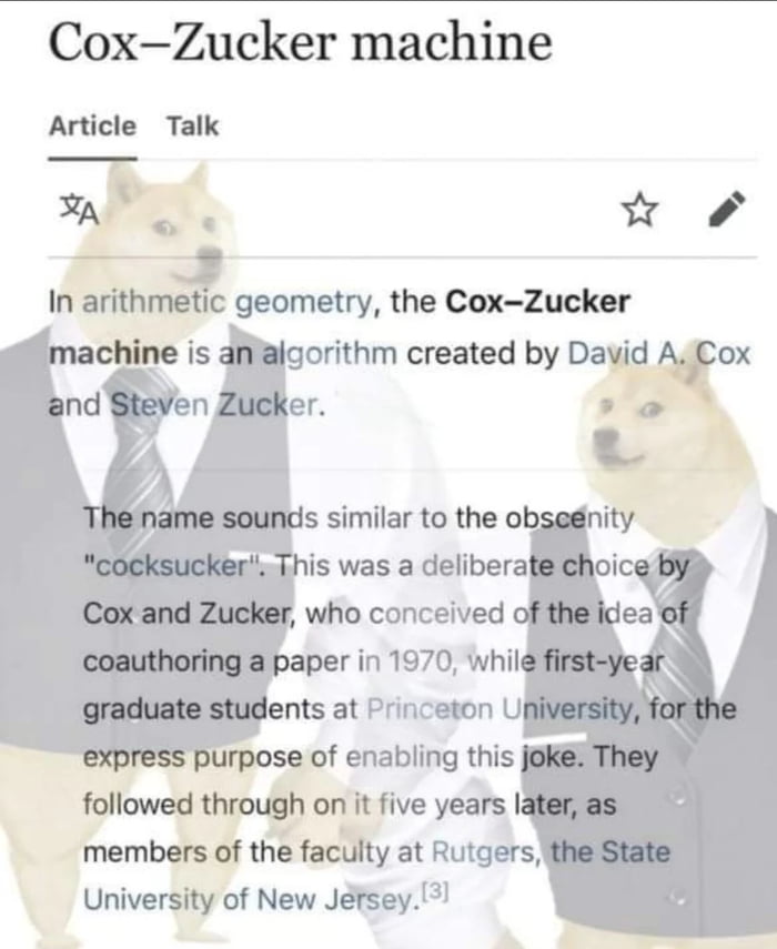 The Cox-Zucker Machine - 9GAG