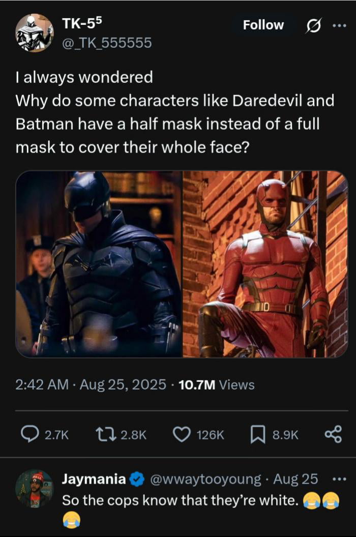This is why they have half masks - 9GAG