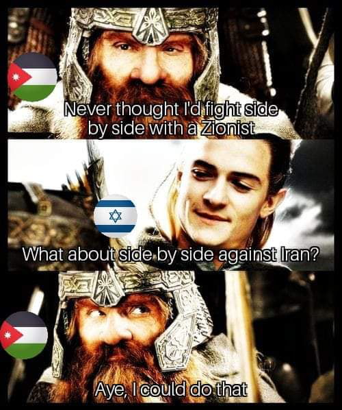 Jordan coming in with the biggest middle finger to iran. Chad move - 9GAG