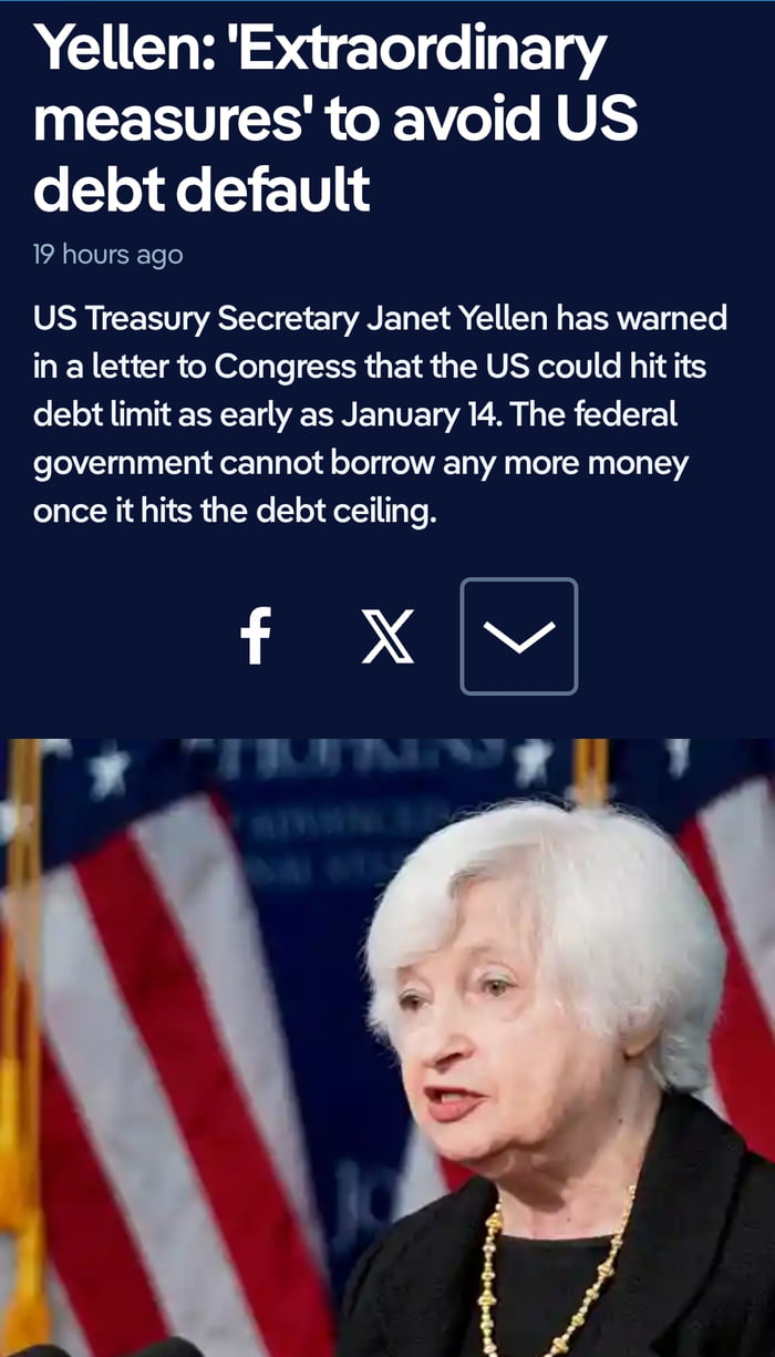 US to run out of money in January, immigrants are our only saving grace ...