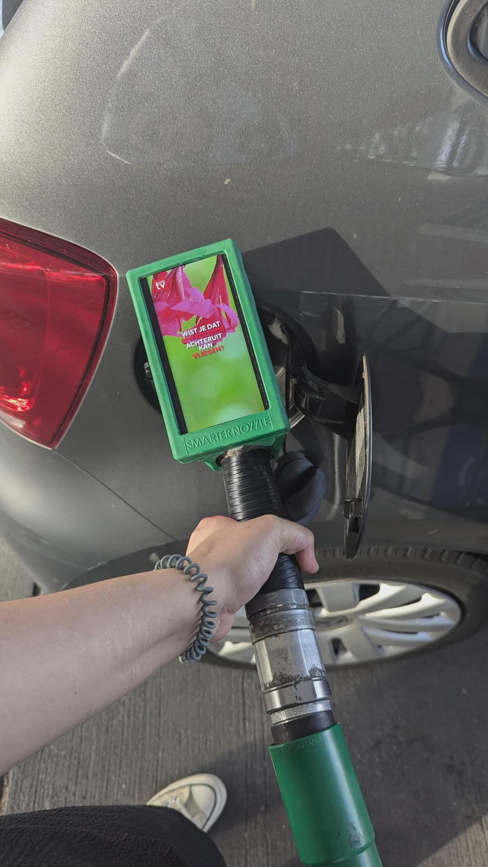 You now get to be served ads while pumping gas. - 9GAG