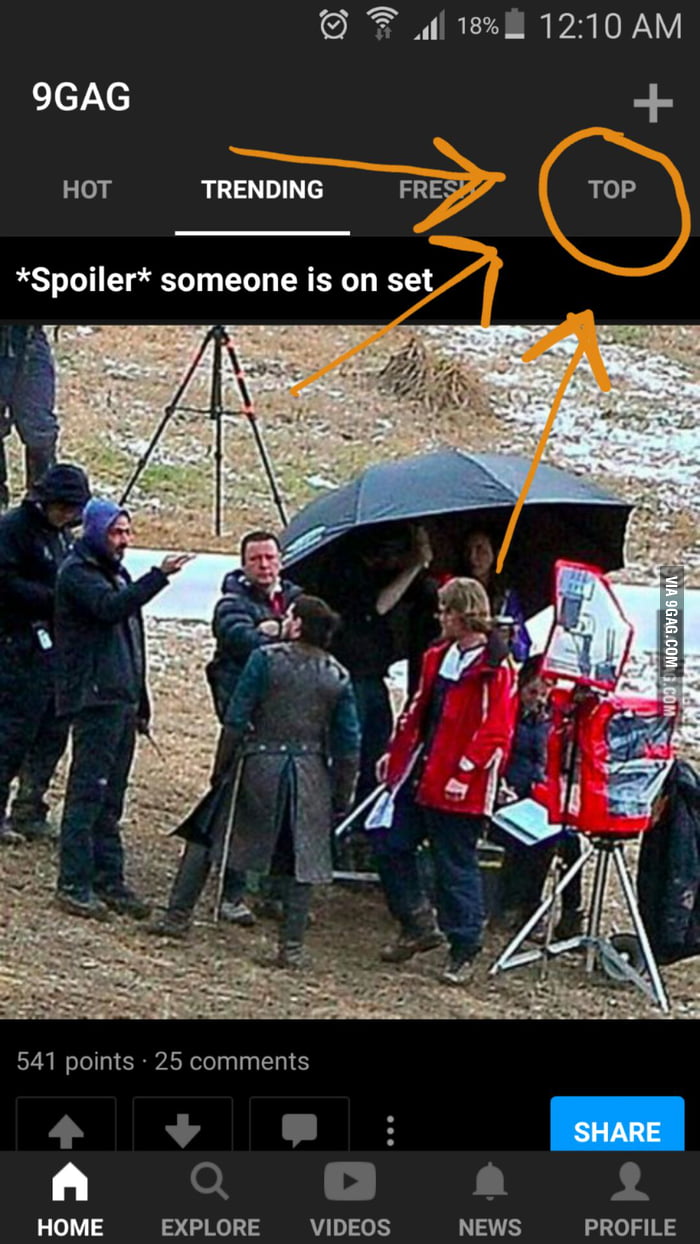 Seriously?? A "top" page? Stop adding things we don't need. - 9GAG