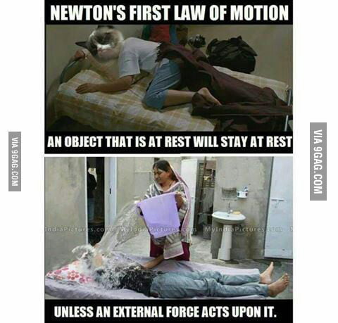 Newton's first law - 9GAG