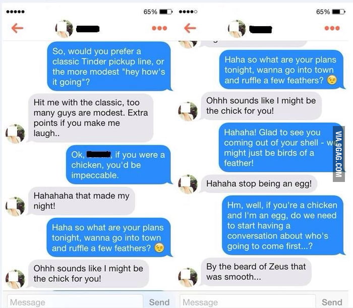 Smoothest tinder chat ever. - 9GAG