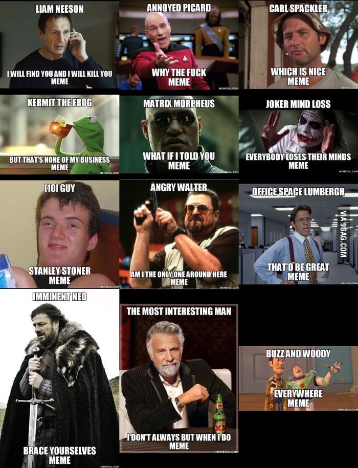 The top text is the original name of the meme. The bottom text is what ...