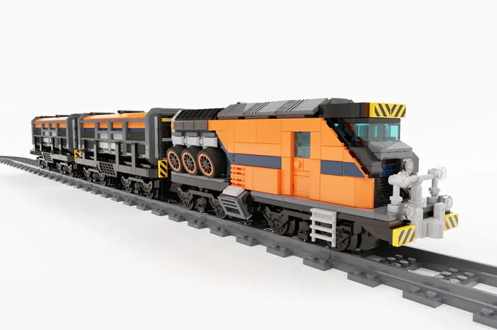This LEGO IDEAS design called "SATISFACTORY TRAIN" by user aido_k has ...