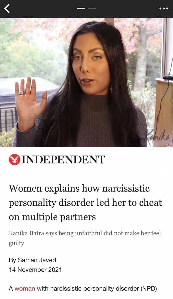 Using a personality disorder to validate being a cheater - 9GAG