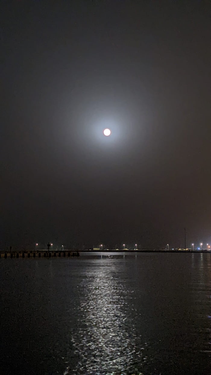 Full moon at desert port - 9GAG