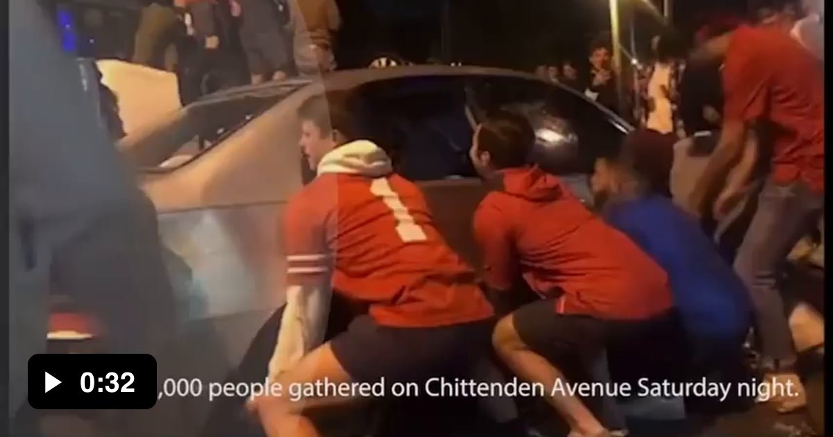 OSU Students rioting on campus during chit fest - 9GAG