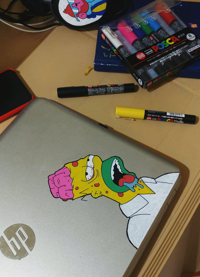 Done with another POSCA artwork.....this time zombie Homer Simpson 🧟♂️ ...