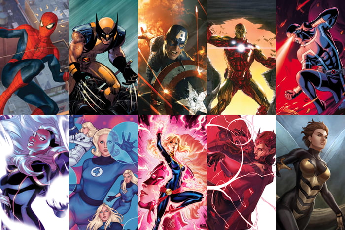 The Top 5 most published male and female heroes of Marvel - 9GAG