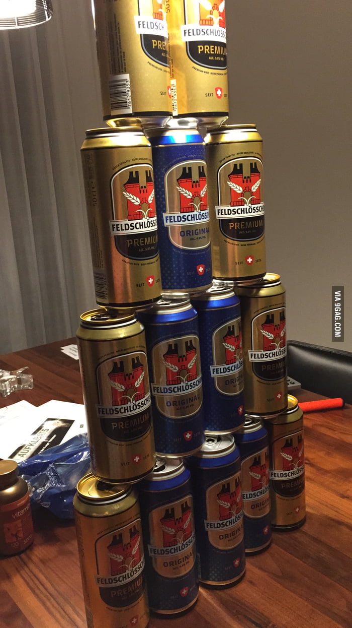 Beer pyramid - 9GAG