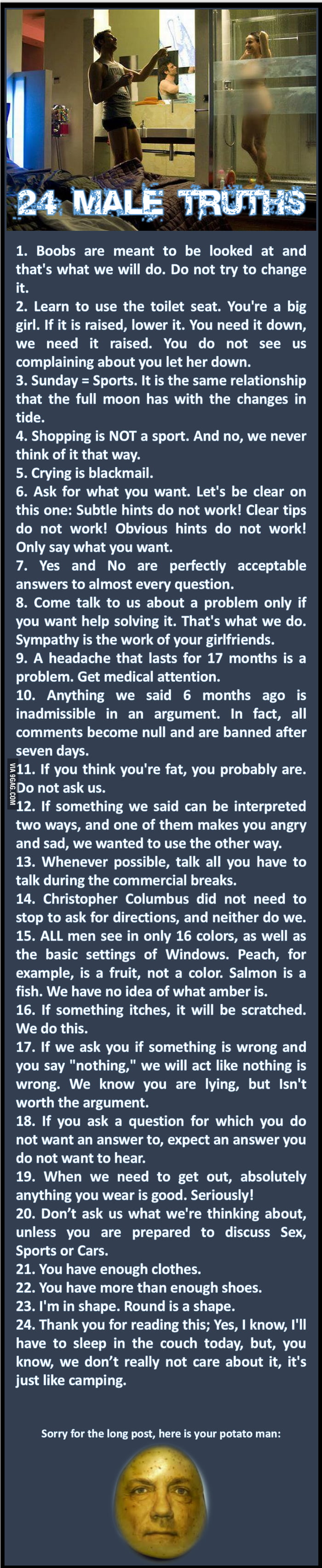 24 Male Truths - 9GAG