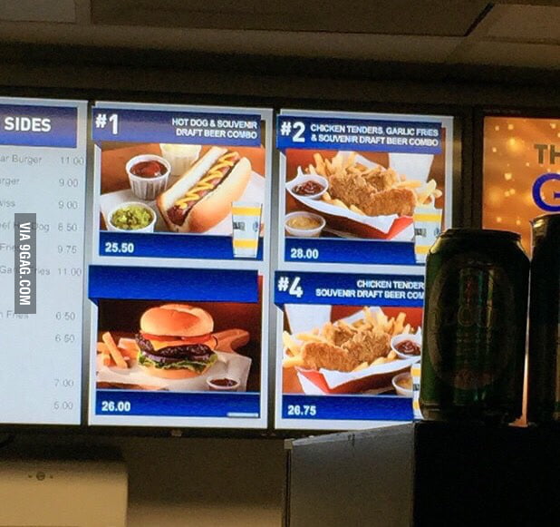 Concession stand prices at the NBA Finals - 9GAG