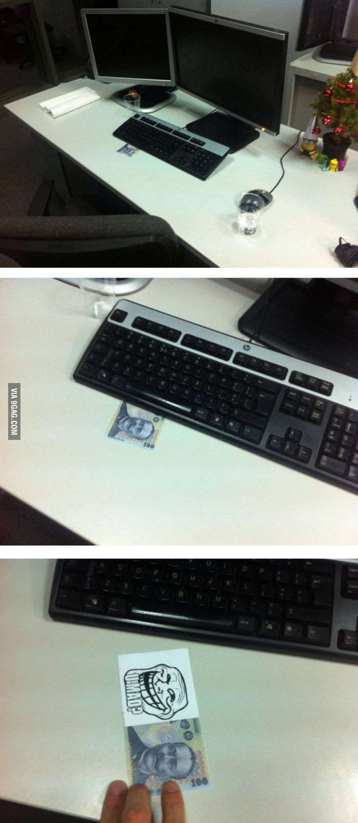 How I troll my office co-worker these days - 9GAG