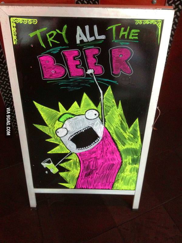 They put me in charge of drawing the new sign at the local brewery I ...