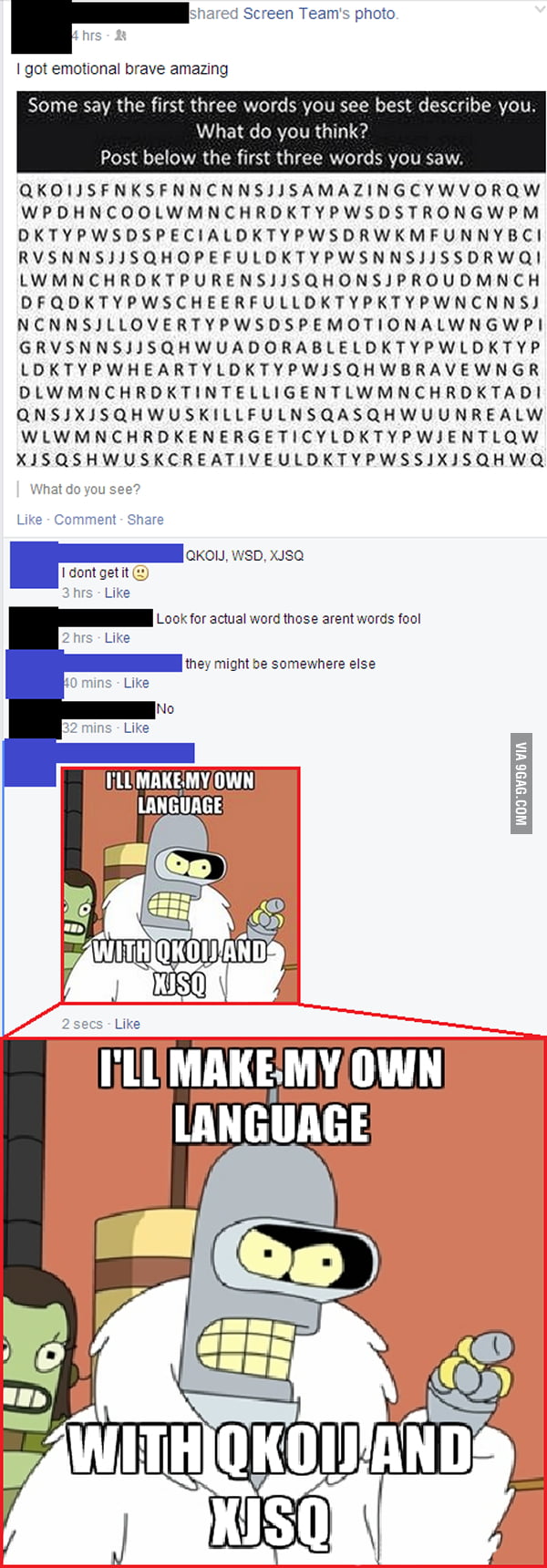 I'll make my own language! - 9GAG