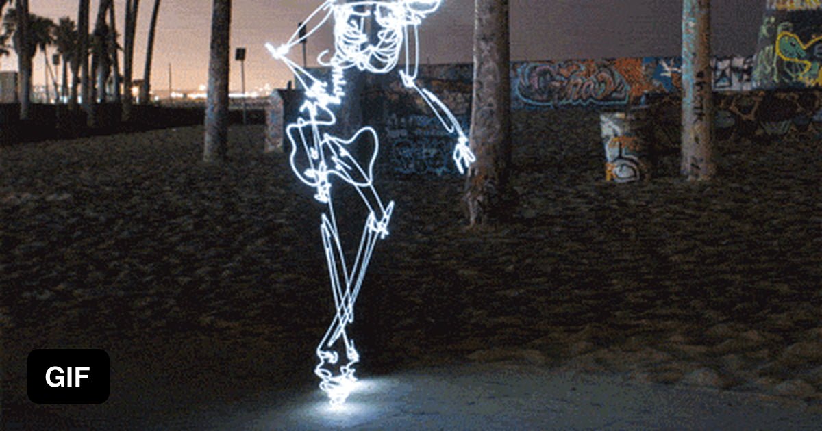Break Dancer Made From Light - 9GAG