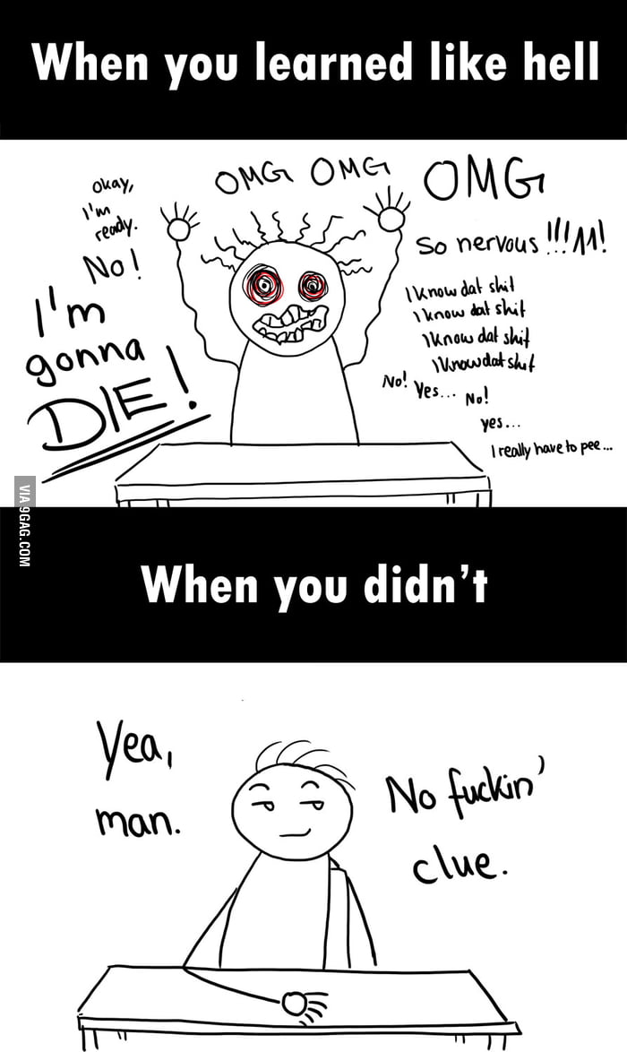 Learning vs not learning - 9GAG