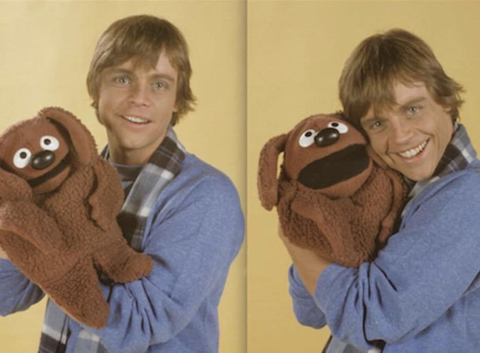 Mark Hamill with a Rowlf puppet, 1980 - 9GAG