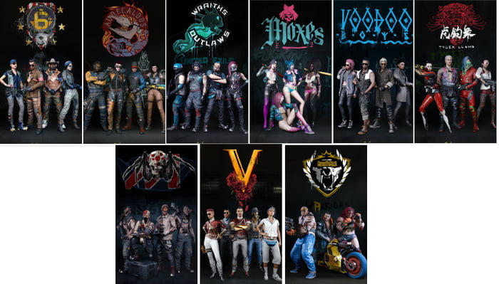 Cyberpunk 2077 Gangs (from official Cyberpunk 2077 Instagram) - 9GAG