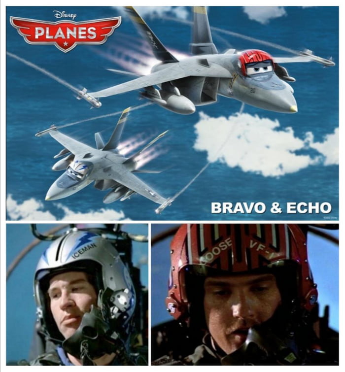 Bravo and Echo, the two military planes from the Disney movie Planes ...