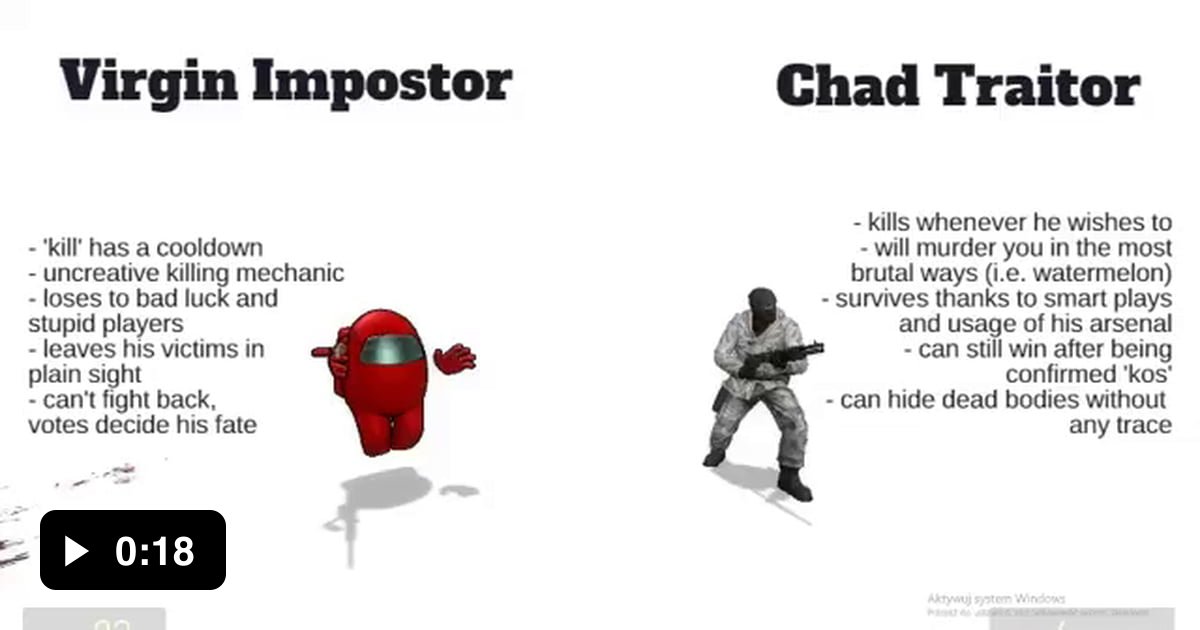 Virgin impostor vs Chad traitor - 9GAG